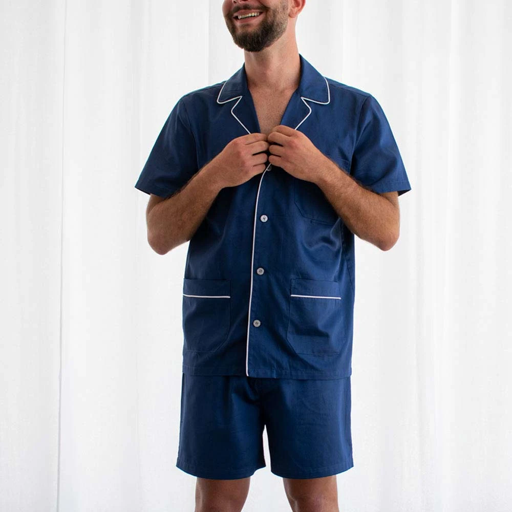 Pyjama Court Homme Satin de Coton TC300 Minimal Purocotone